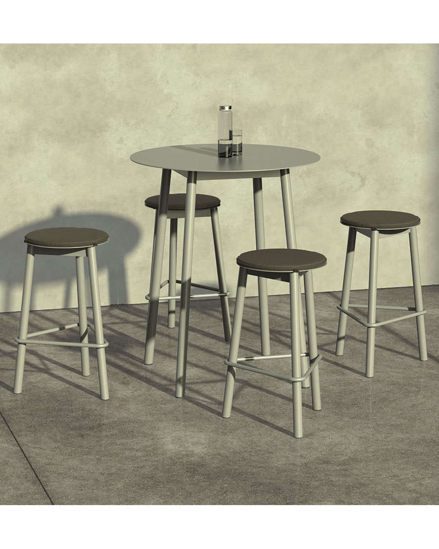 Graphic All Metal Indoor / Outdoor High Round Table